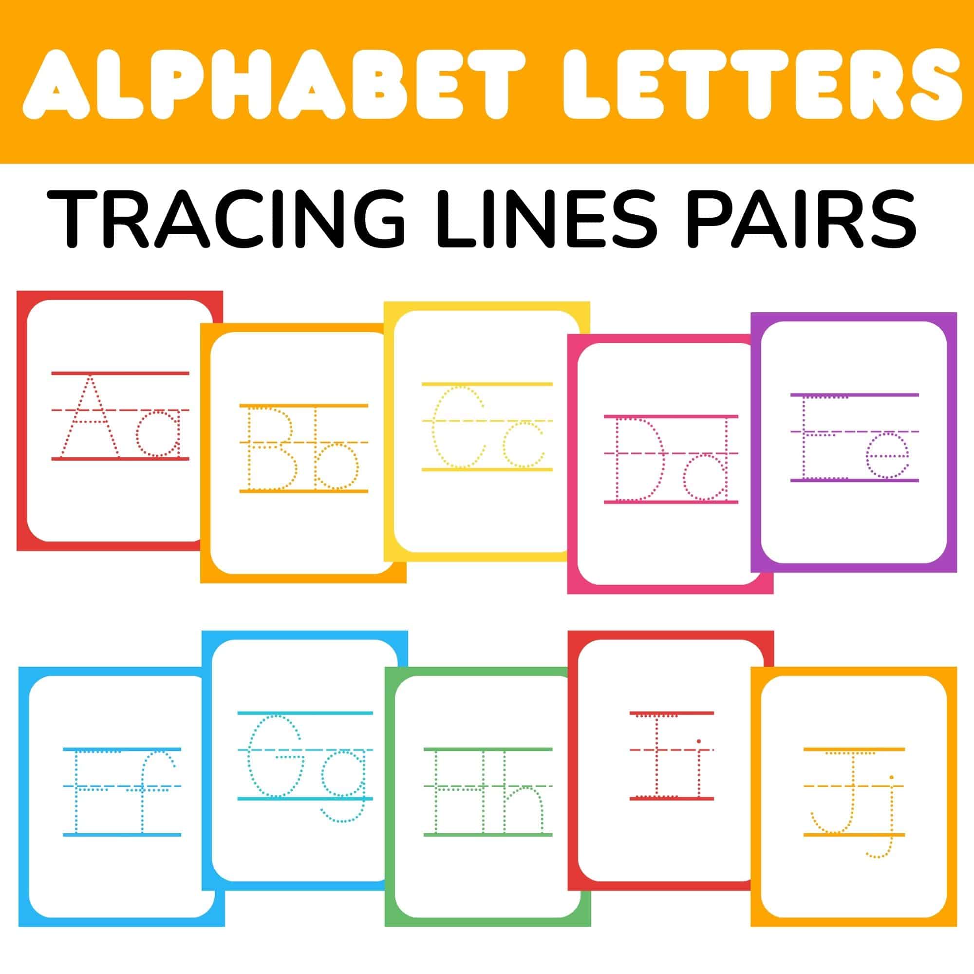 FREE Tracing Alphabet Pairs Flashcards for Preschool Practice