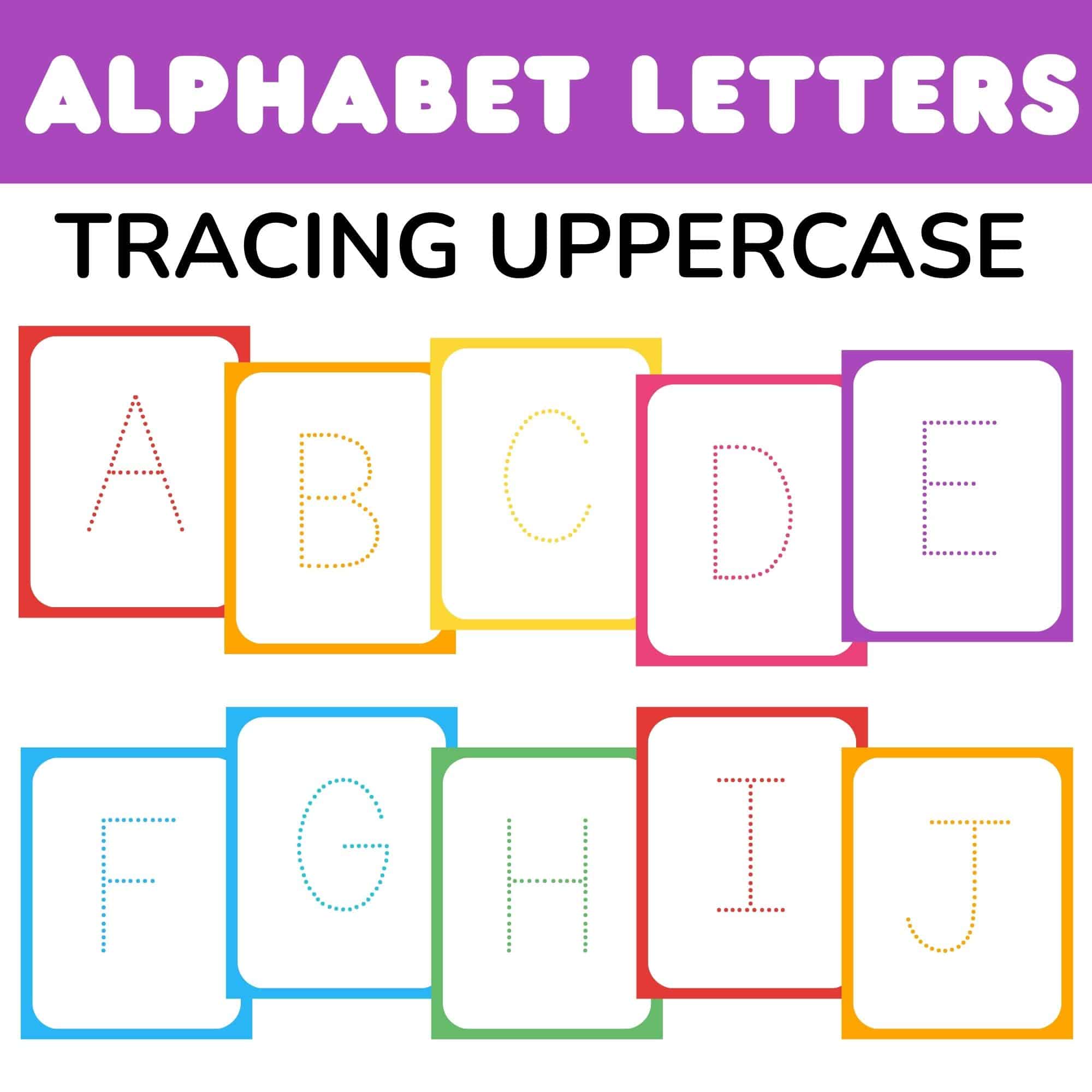 FREE Upper Case Alphabet Flashcards with Writing Lines