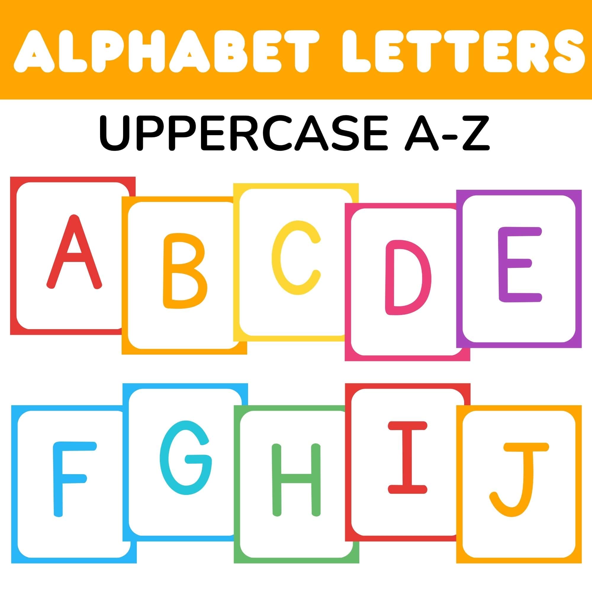 Free Printable Upper Case Alphabet Flashcards