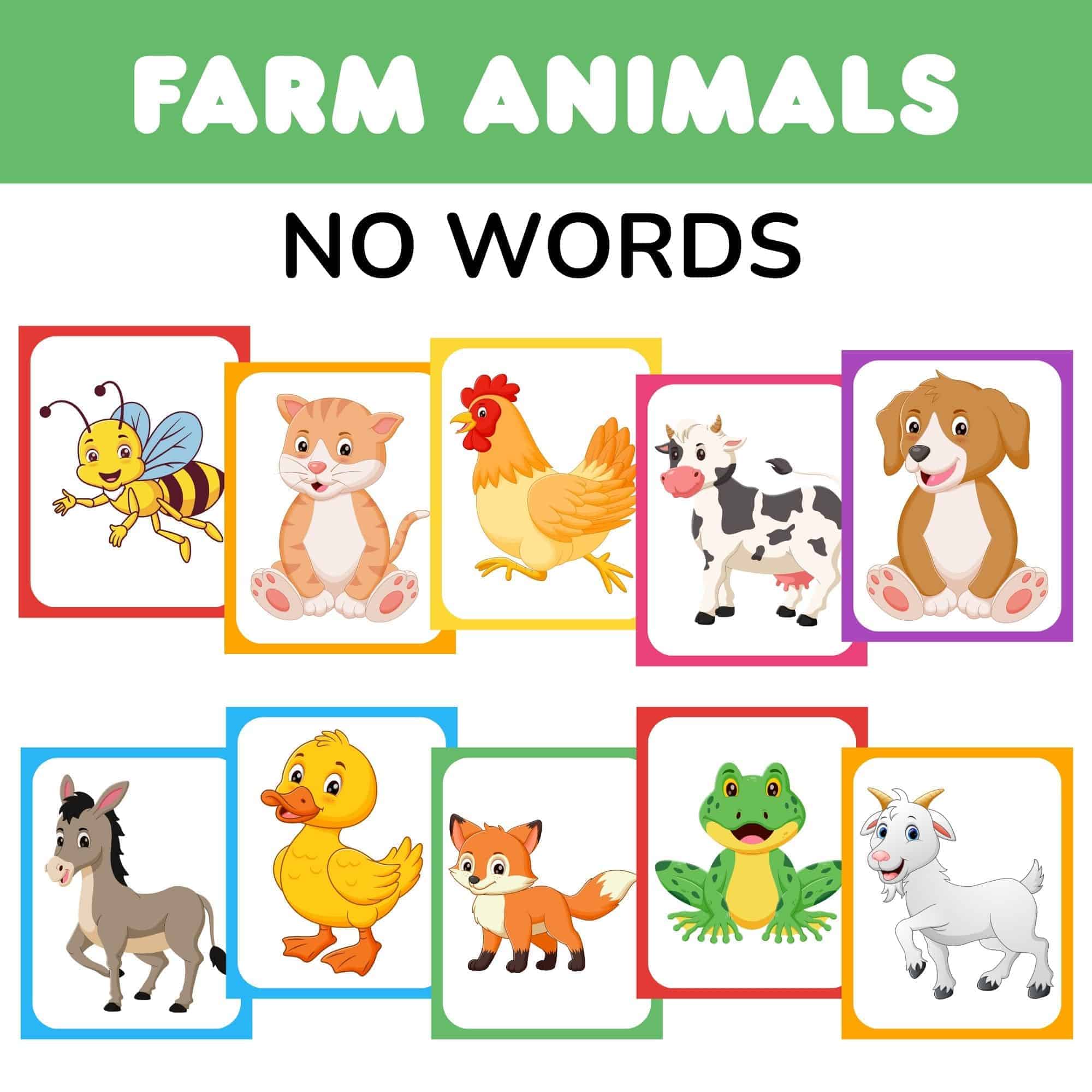 Free Forest Animal Flashcards with Words PDF