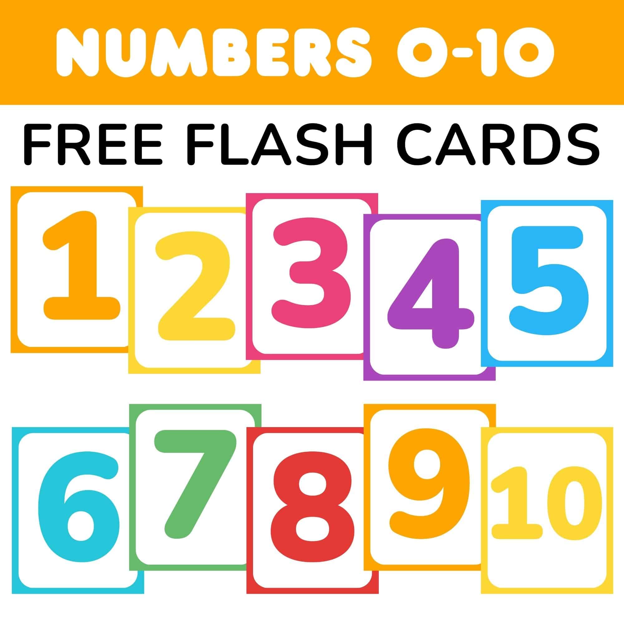 Free Printable Number Flashcards 0–10 with Pictures