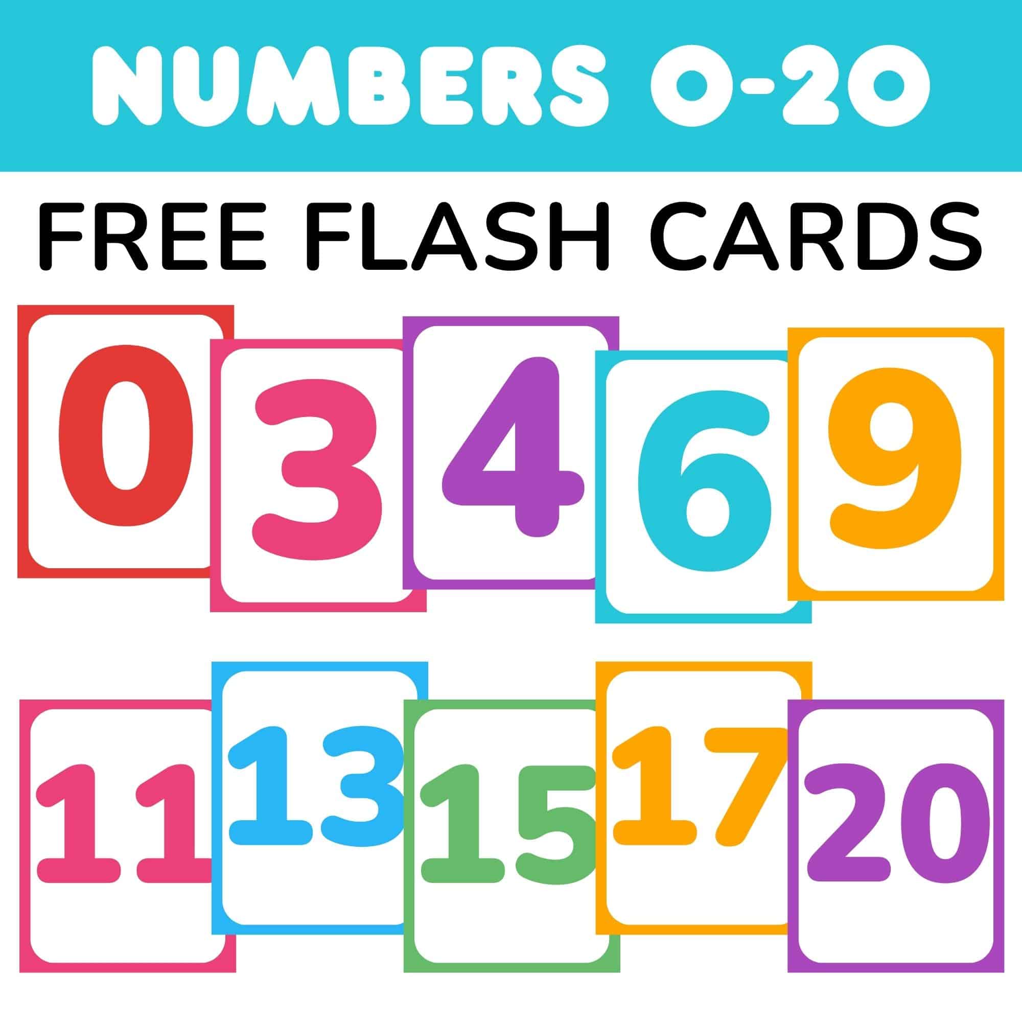 Free Printable Skip Counting Number Flashcards 0-100 by 10's