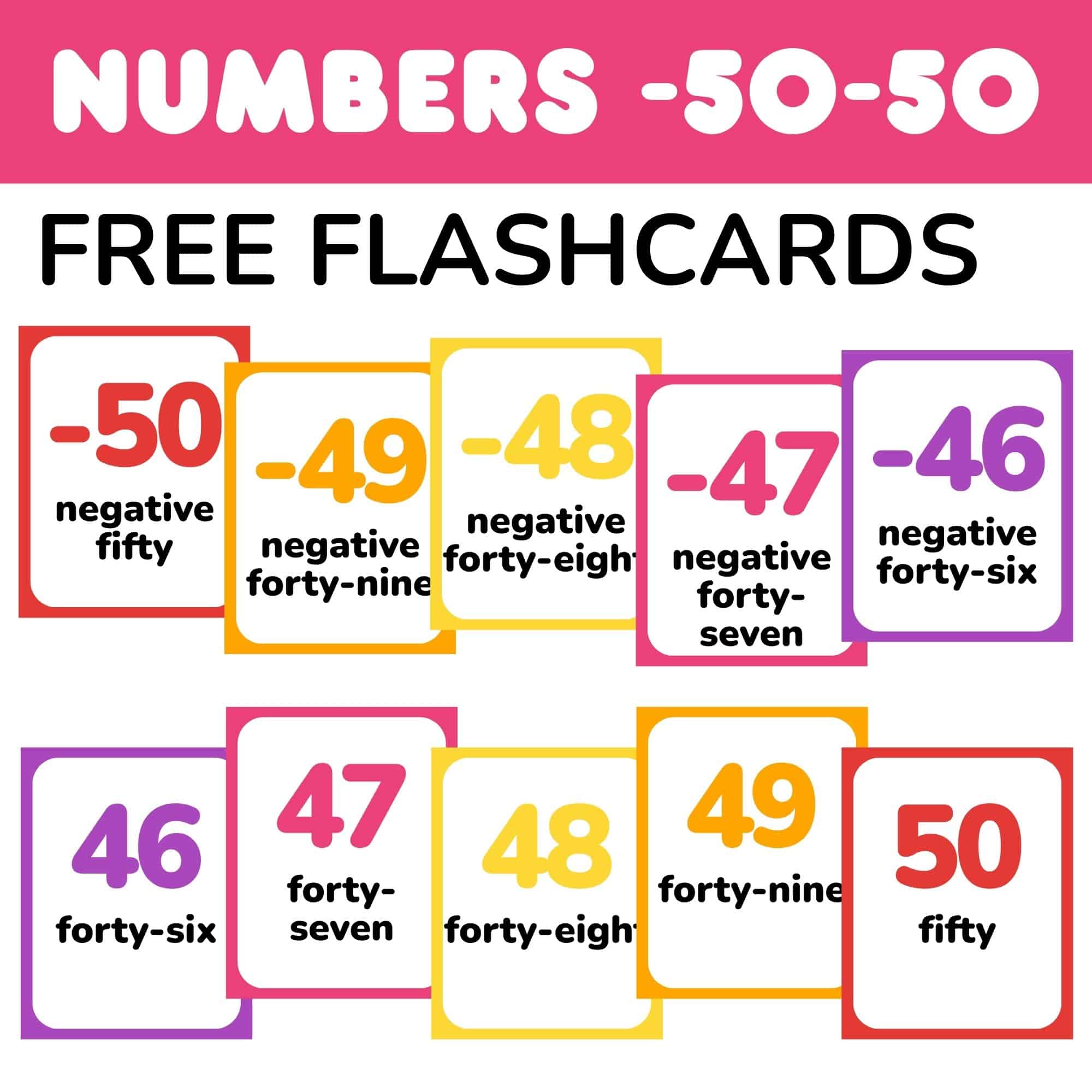 Free Printable Math Symbols Flashcards for Kids