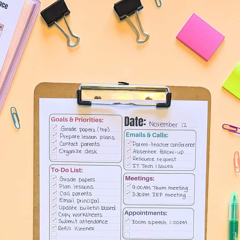 Teacher To Do List Printable: Editable Checklist Template