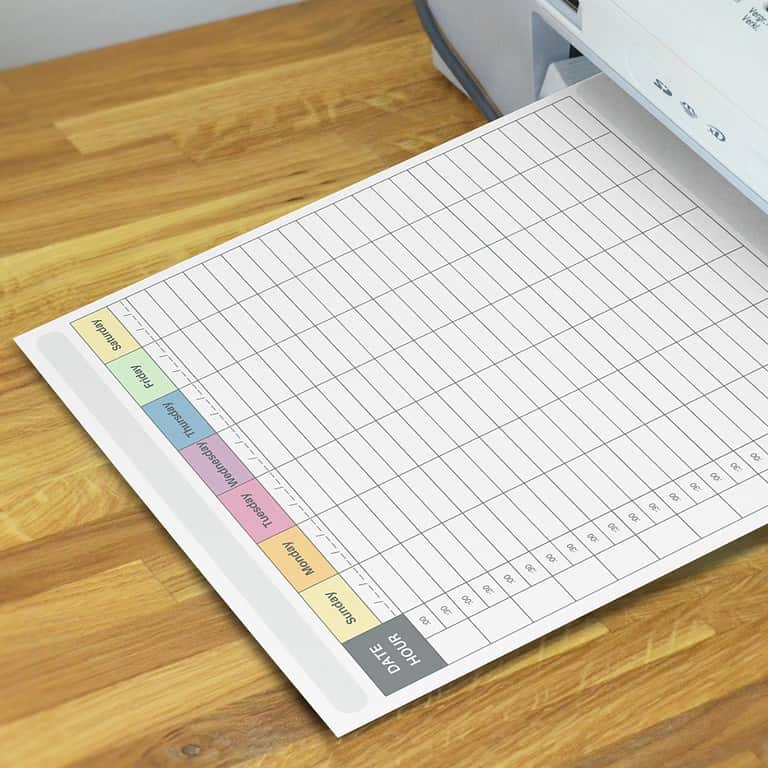 24-Hour Weekly Planner FREE Printable