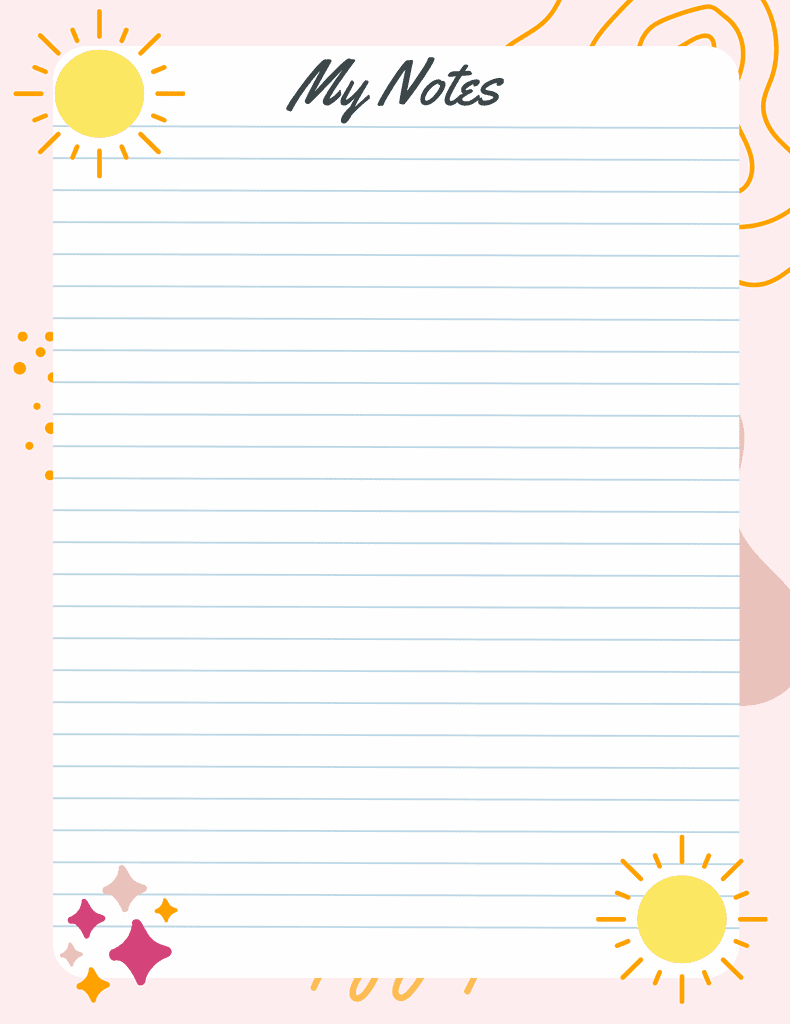Free Printable Lined Paper with Border