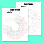 Cute Circle Habit Tracker Free Printable: Monthly PDF and Canva Template