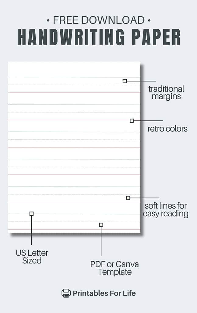 Free Elementary Handwriting Paper Printable