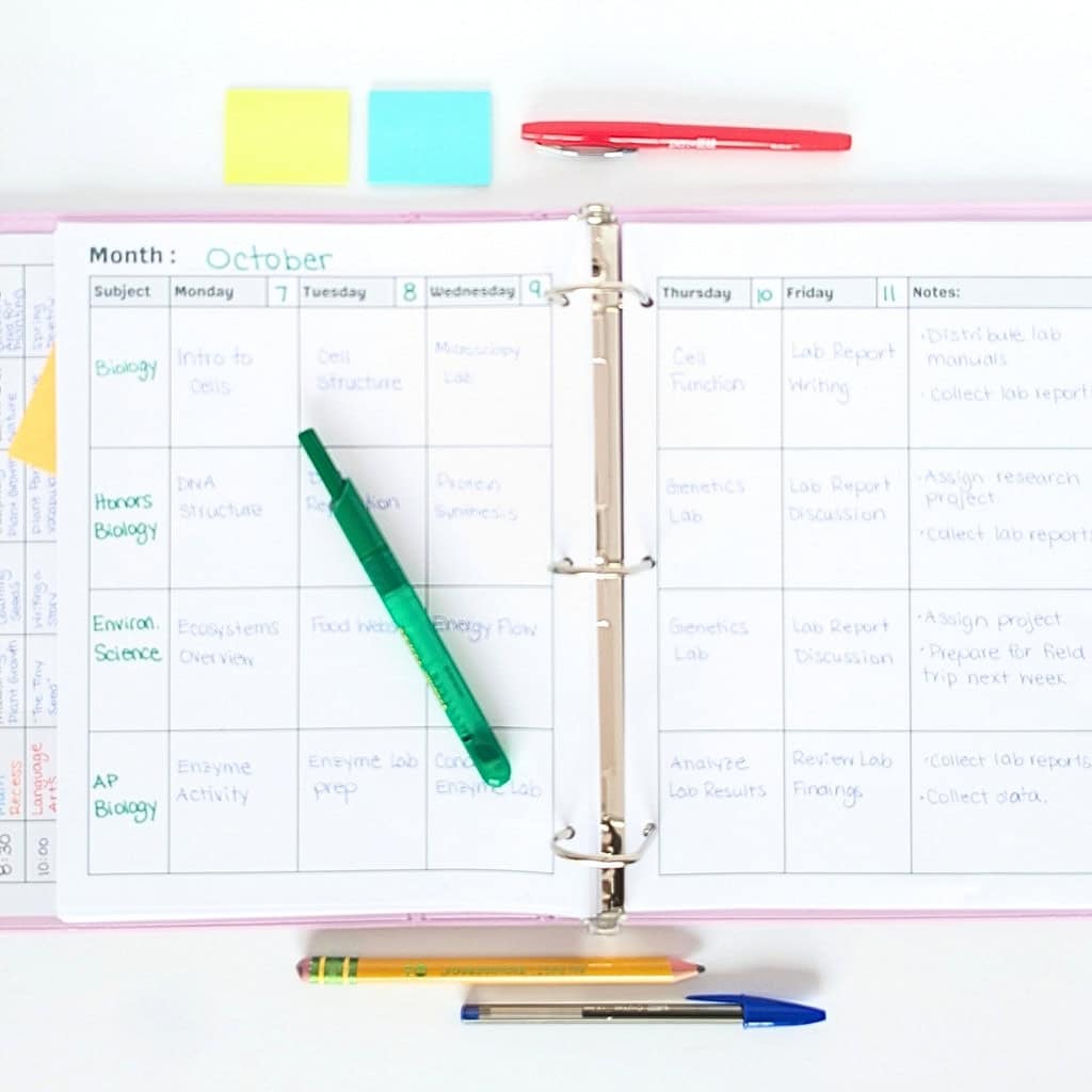 20+ Free Printable Lesson Planners