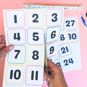 FREE Printable Calendar Numbers 1-31