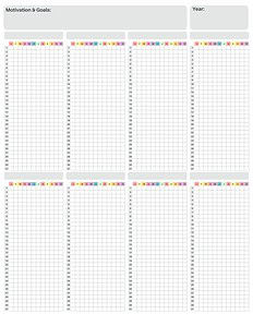 Yearly Habit Tracker Free Printable PDF and Canva