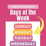 Printable Days of the Week [FREE Download] - Printables For Life