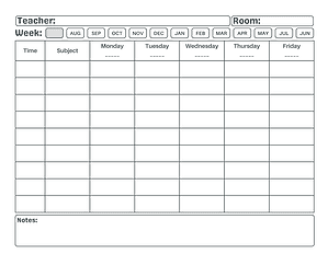 Kindergarten Lesson Planner Free Printable for Weekly Planning