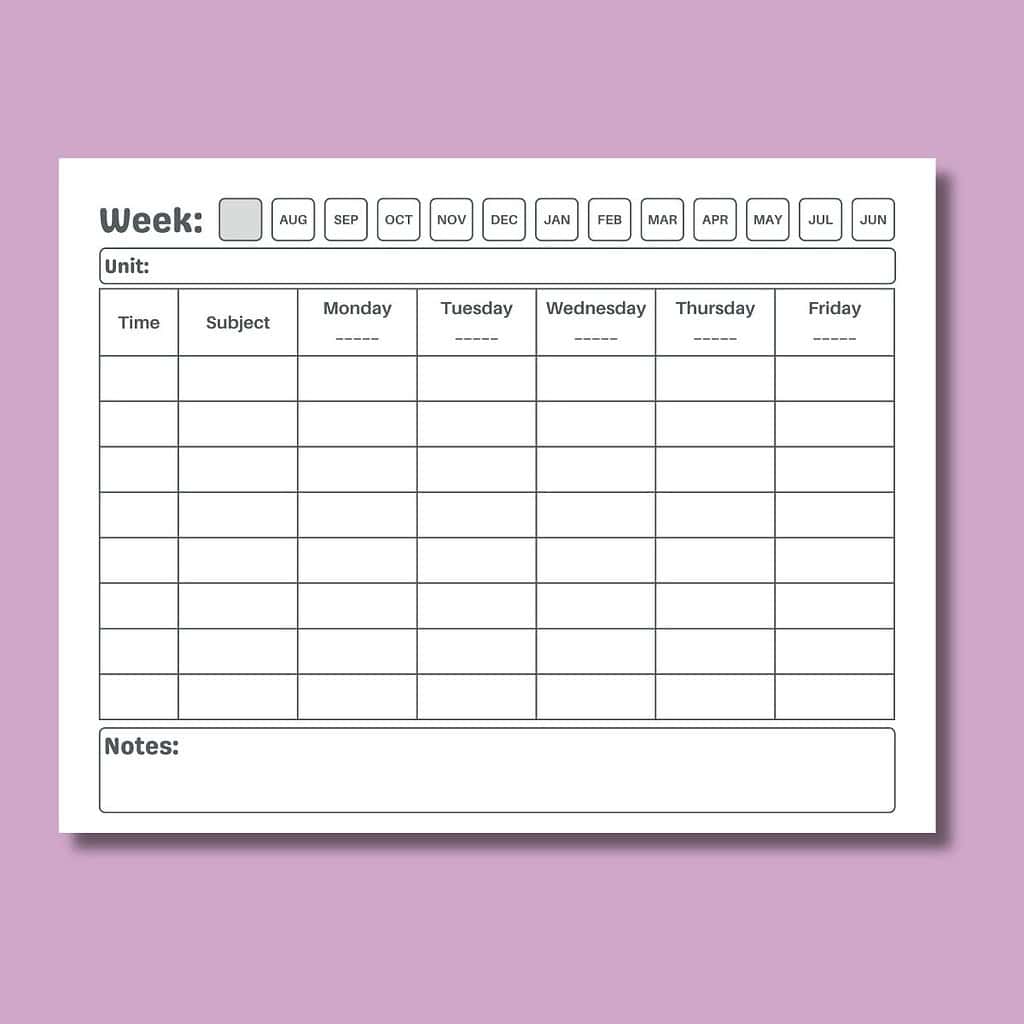 FREE Weekly Lesson Plan Template for Middle & High School Teachers