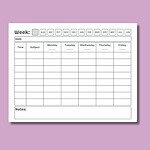 FREE Printable Weekly Lesson Plan Template