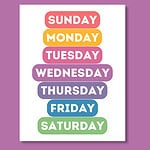 FREE Printable Days of the Week Poster