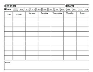 FREE Printable Weekly Lesson Plan Template