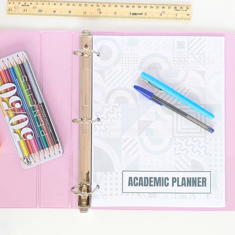 FREE Middle School Academic Planner