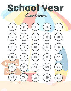 FREE School Year Countdown PDF (30, 100, and 180 Days)