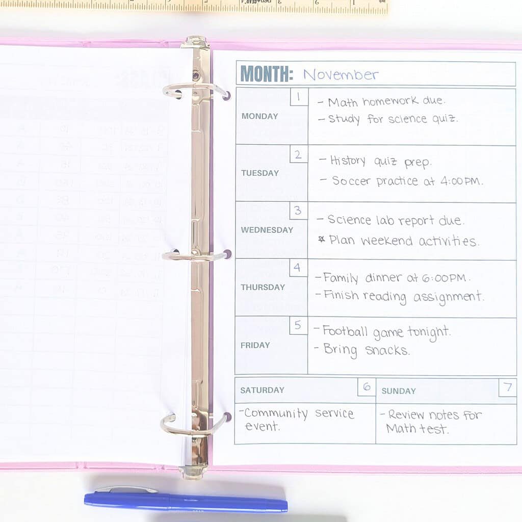 FREE Simple Student Planner PDF
