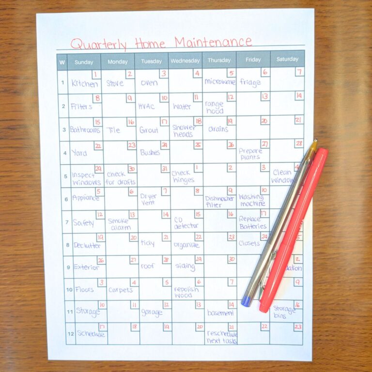 12 Week Calendar Free Printable PDF