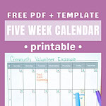 Free 5-Week Blank Calendar for Flexible Monthly Planning - Printables ...