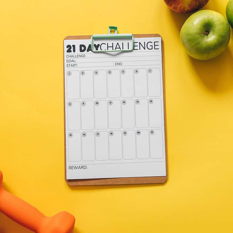 FREE 21-Day Challenge Calendar Printable PDF