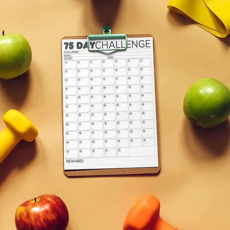 Free Printable 75-Day Challenge Calendar for 75 Hard, 75 Medium & 75 Soft