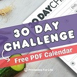 30-Day Challenge Calendar: Free Printable Planner - Printables For Life