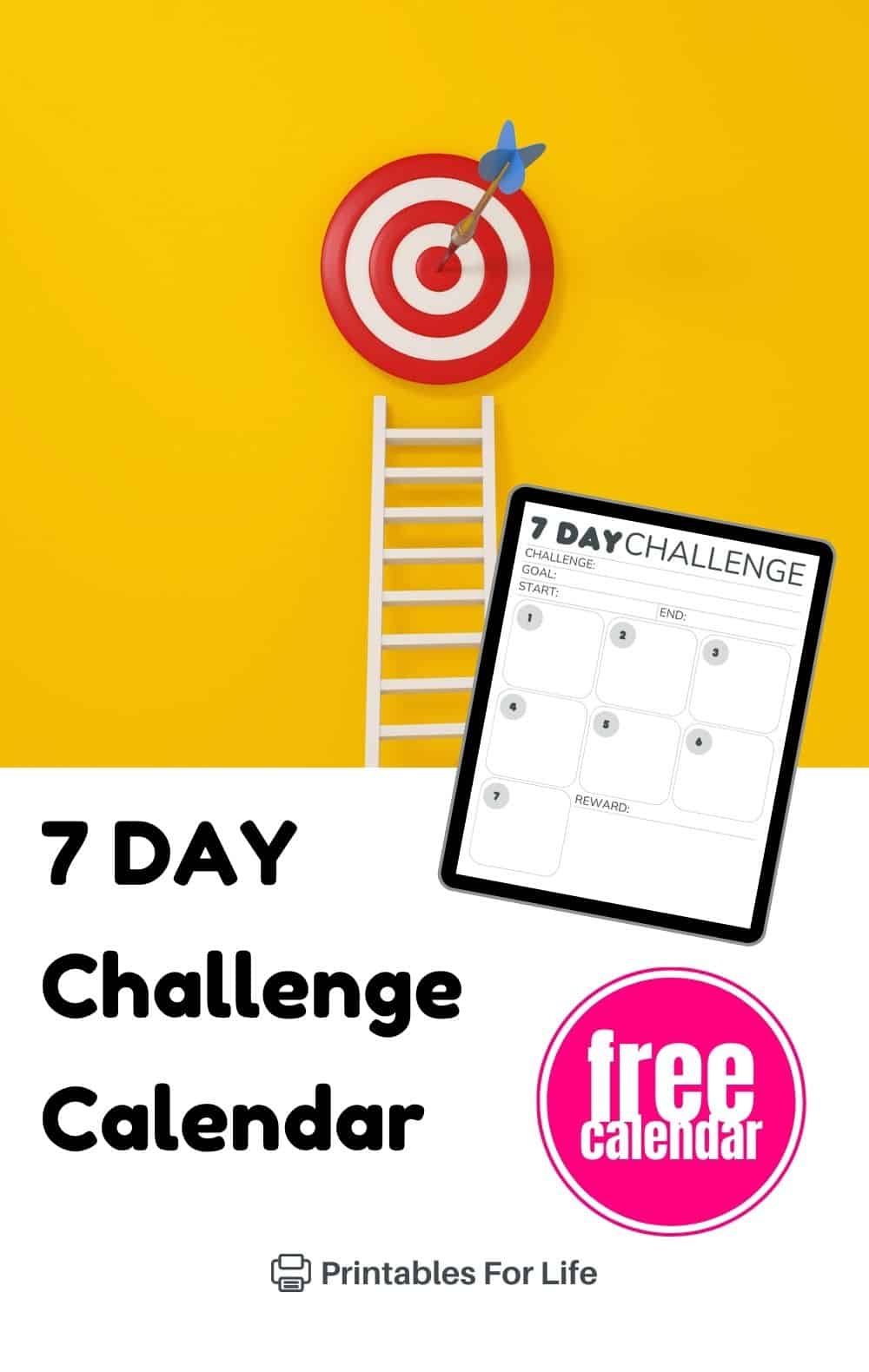 7-Day Challenge Calendar: Free Printable Tracker