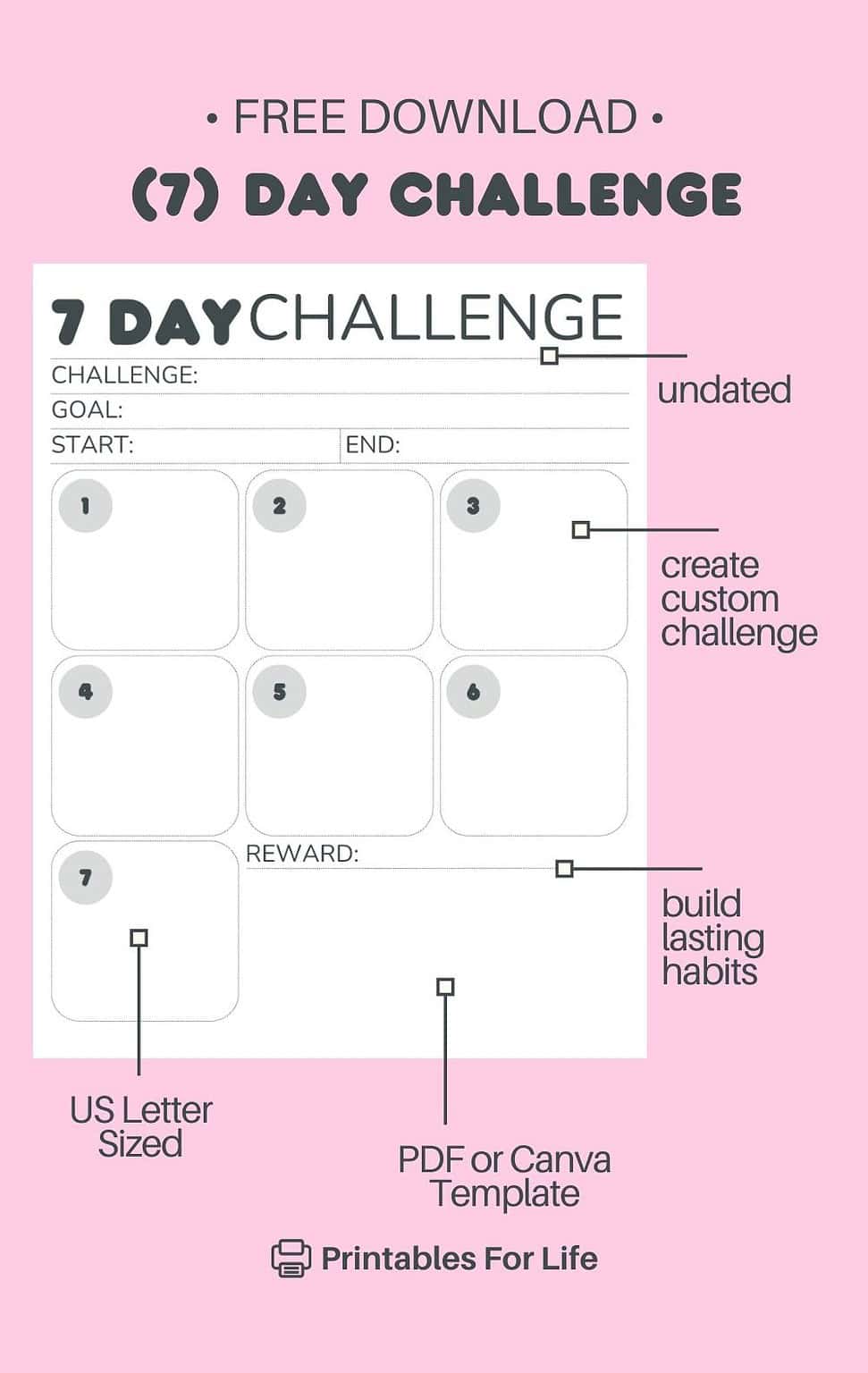 FREE 7-Day Challenge Calendar PDF