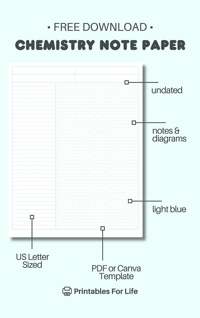 Organic Chemistry Note Paper: Free Printable