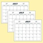 FREE 30-Day Blank Countdown Calendar Printable & Template