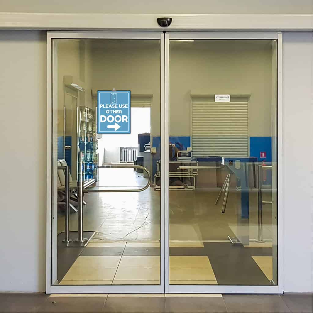 FREE Please Use Other Door Printable Sign PDF