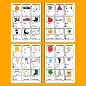 Fun Halloween Pictionary for Kids (Free Printable)