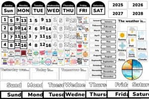 FREE Printable Classroom Calendar Kits