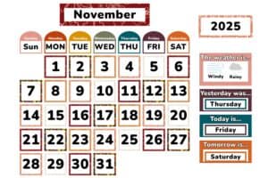 FREE Printable Classroom Calendar Kits