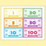 FREE Printable US Coins Play Money PDF