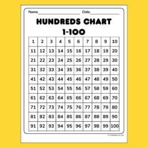 Free Printable Hundreds Charts PDFs for Teachers