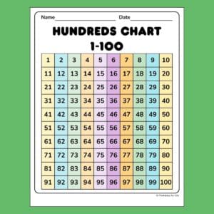 Free Printable Hundreds Charts PDFs for Teachers