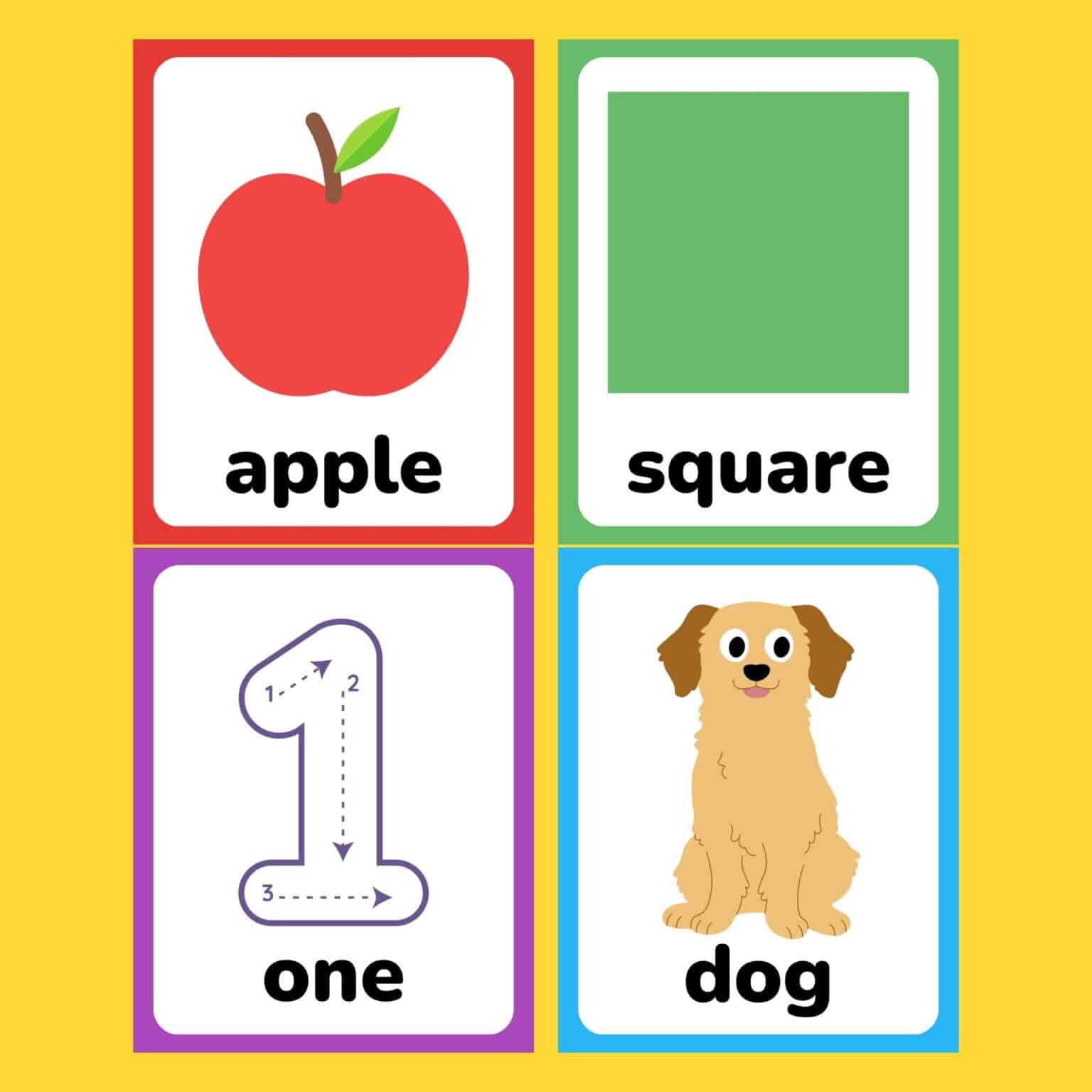 Free Printable Flashcards for Teachers & Parents PDF - Printables For Life