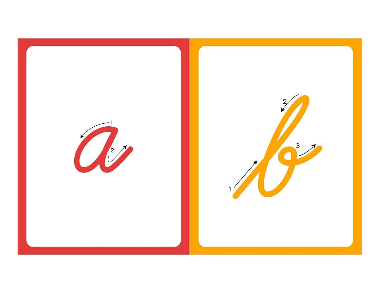Free Printable Cursive Alphabet Flashcards