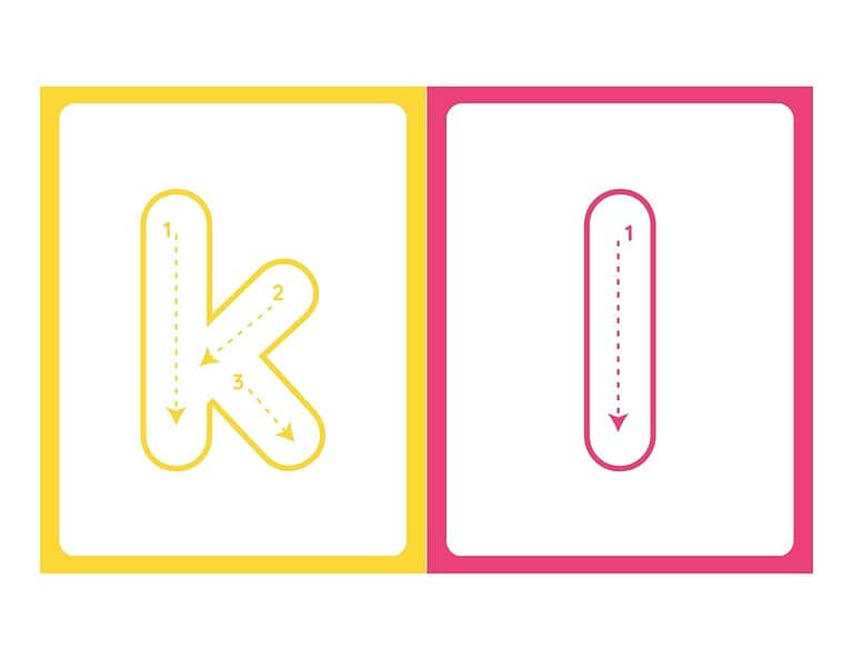 FREE Lower Case Alphabet Flashcards with Writing Guide