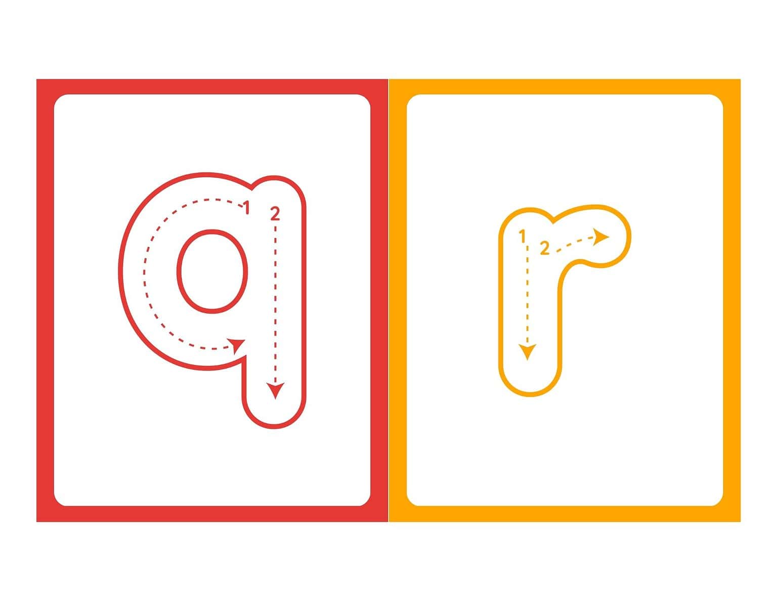 FREE Lower Case Alphabet Flashcards with Writing Guide