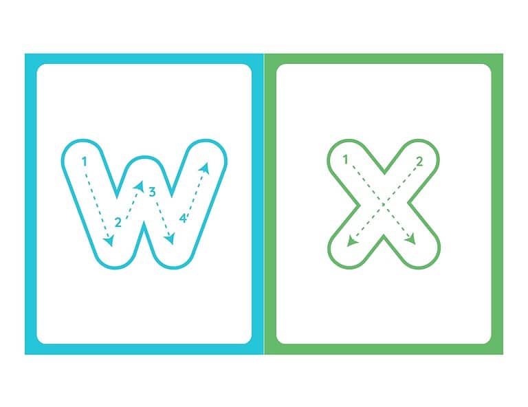 FREE Lower Case Alphabet Flashcards with Writing Guide
