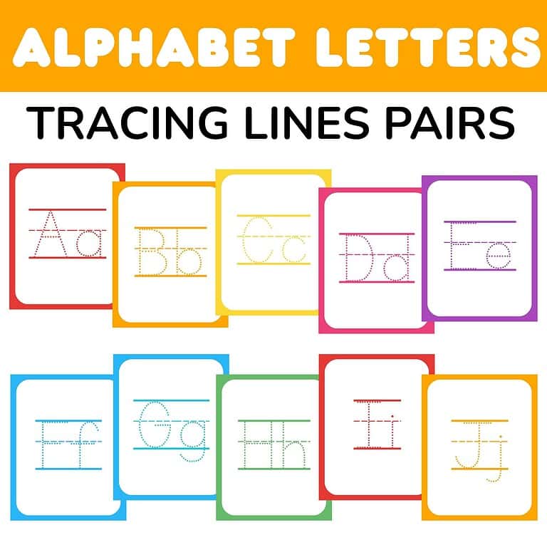 FREE Tracing Upper Case Alphabet Flashcards for Kids