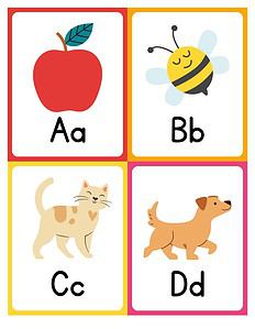 Free Alphabet Flashcards with Pictures (Aa & Bb Pairs)