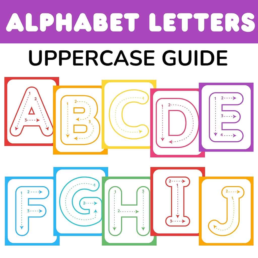 Tracing Lower Case Alphabet Flashcards for Early Writing