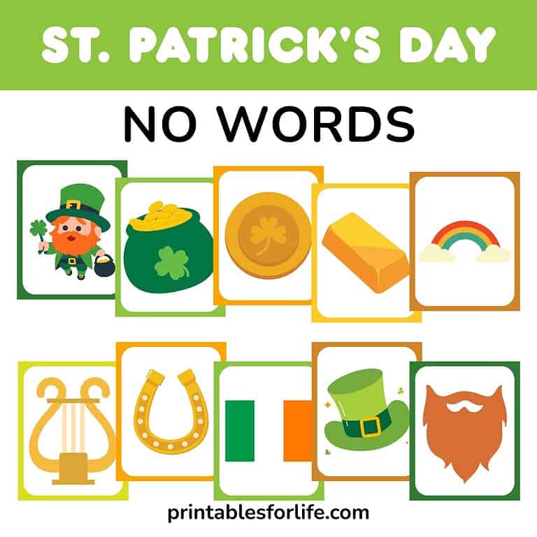 Free Printable St. Patrick's Day Flashcards PDF