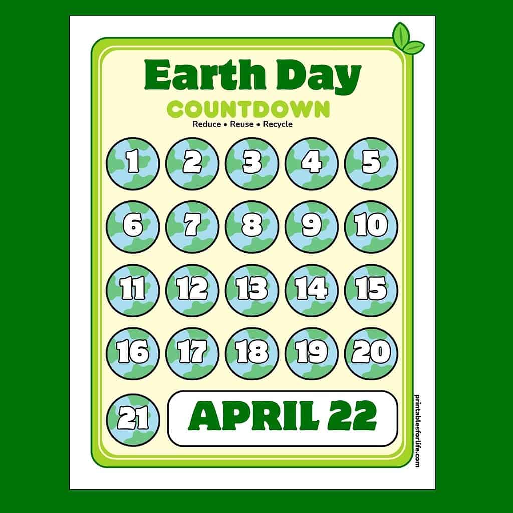 Earth Day Word Search Free Printable Set of 4 Puzzles